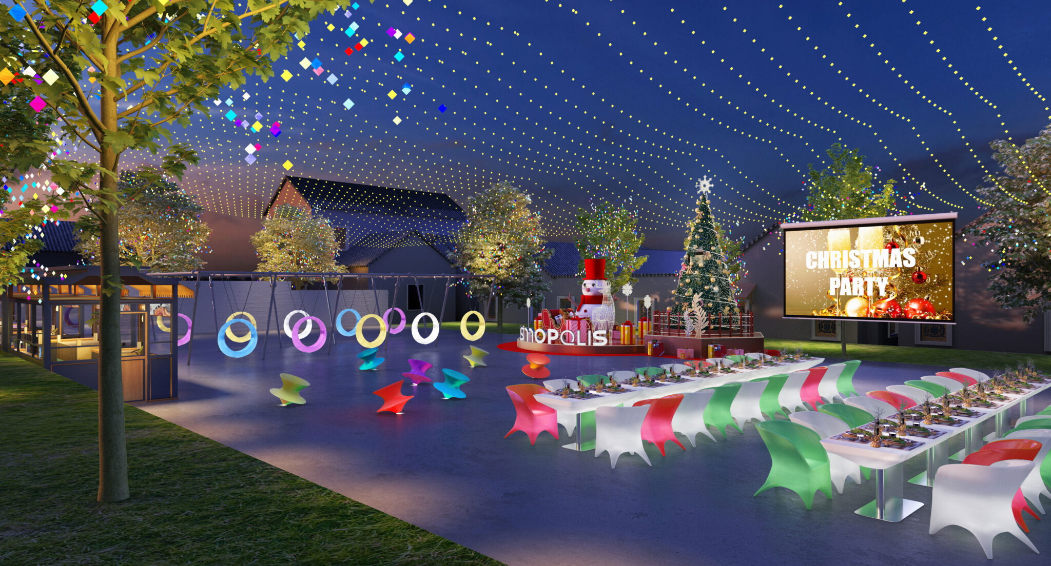 LED Swing Chair - Illuminate Your Outdoor Experience