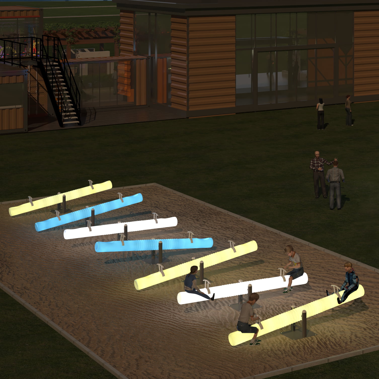 Playgrounds with LED Furniture - City Play Glow Project