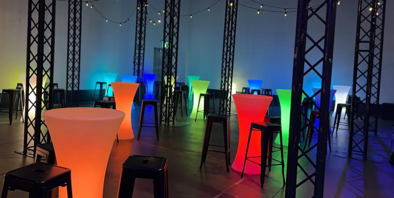 Premium LED Cocktail Tables for Events & Bars | Colorfuldeco