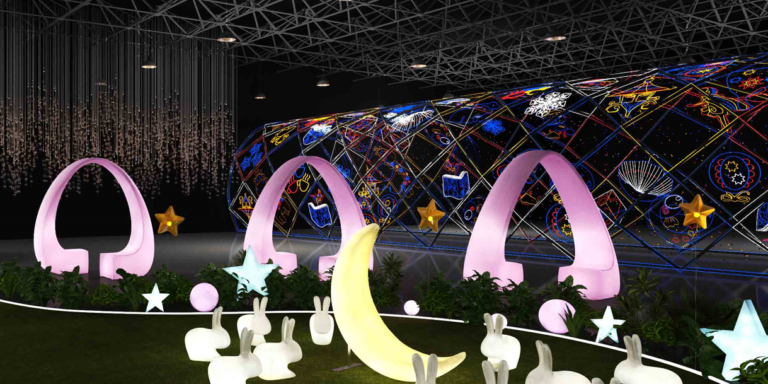 Outdoor LED Lighting Curved Bench | LED Lounge Furniture Wholesale