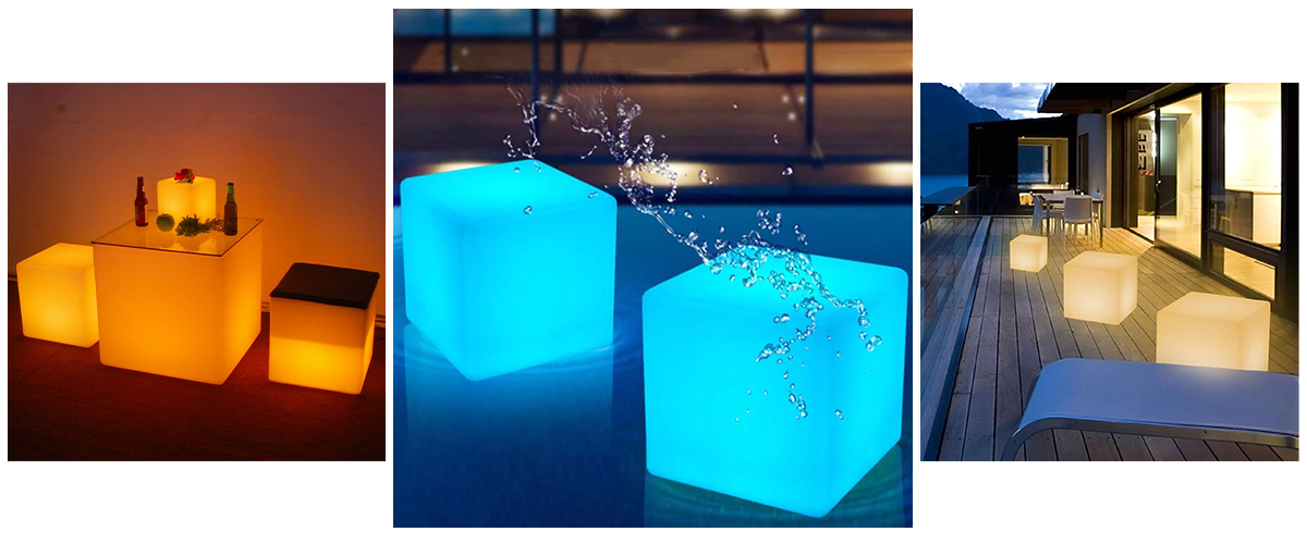 Modern LED Cube Stool - Stylish and Functional Design