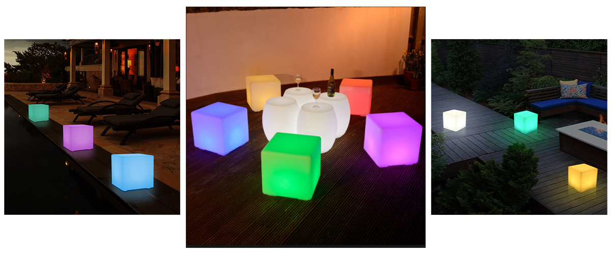 Stylish Light Up Cube Seat | Illuminate Your Space | Colorfuldeco