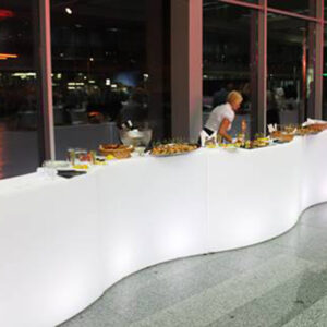 Light-up Bar Counter Straight with Bucket | LED Bar Furniture