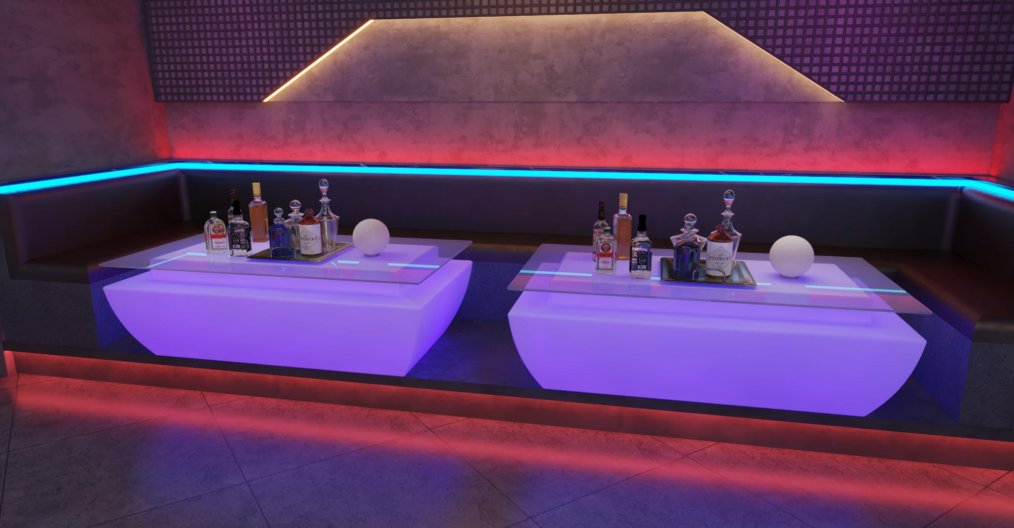 LED Lighted End Table | Nightclub Furniture | Colorfuldeco