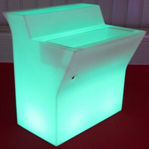 Light-up Bar Counter Straight with Bucket | LED Bar Furniture