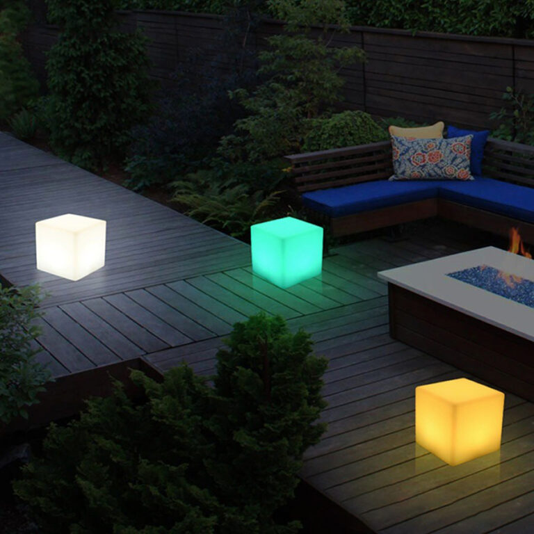 Stylish Light Up Cube Seat | Illuminate Your Space | Colorfuldeco