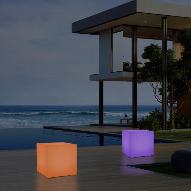 Stylish Light Up Cube Seat | Illuminate Your Space | Colorfuldeco