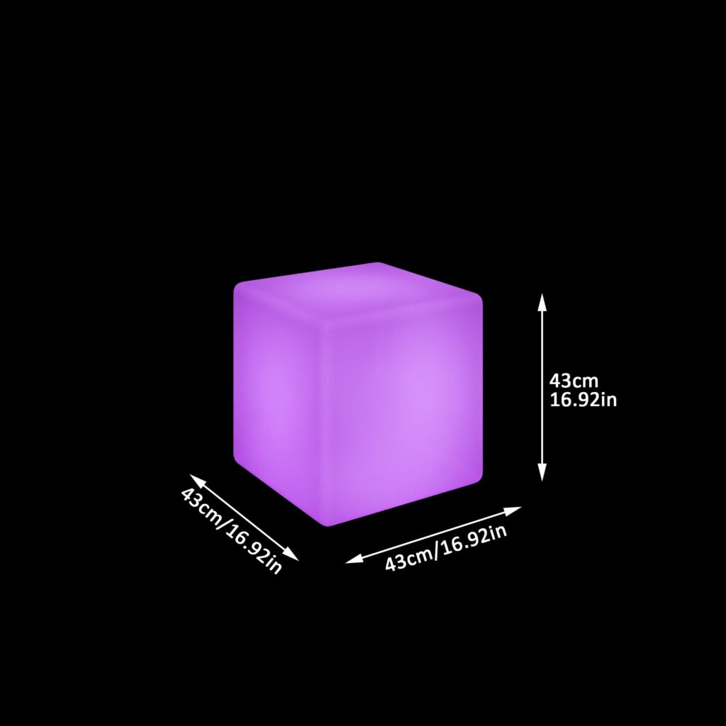 Modern LED Cube Stool - Stylish and Functional Design