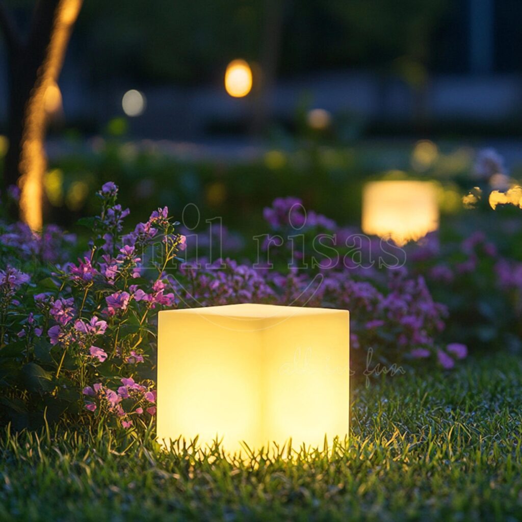 Solar Cube Garden Lights | Solar Powered Patio Lamp | Colorfuldeco