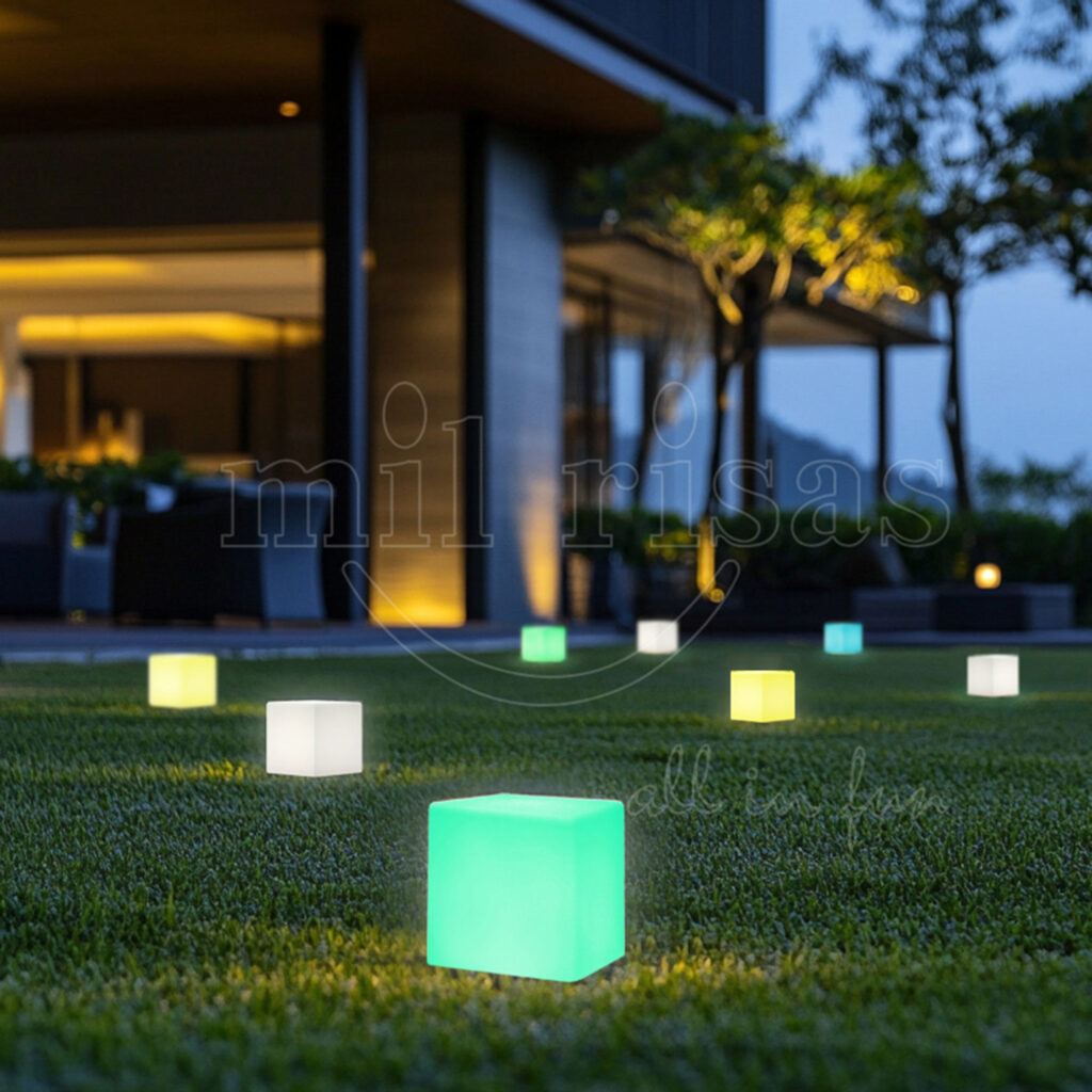 Solar Cube Garden Lights | Solar Powered Patio Lamp | Colorfuldeco