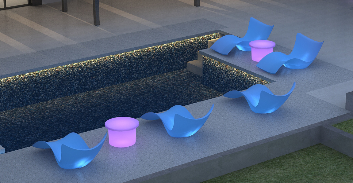 LED Glowing Side Table | LED Event Furniture | Colorfuldeco