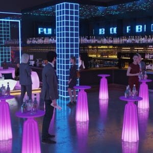 Elevate Your Event with LED Lighted Cocktail Bar Table