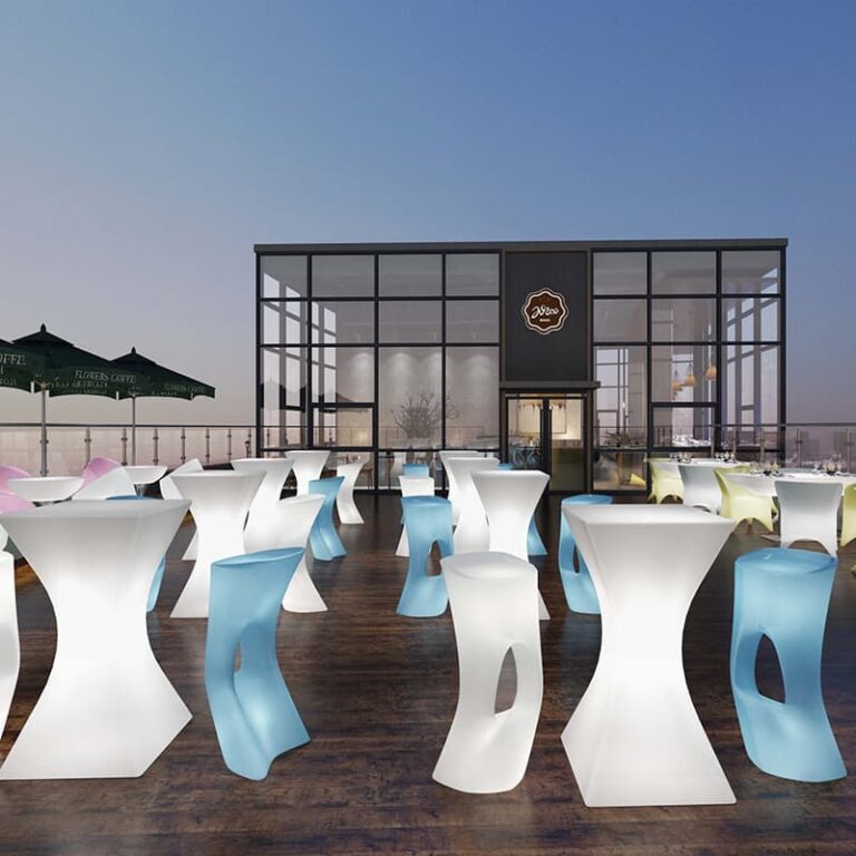 Elevate Your Event with LED Lighted Cocktail Bar Table