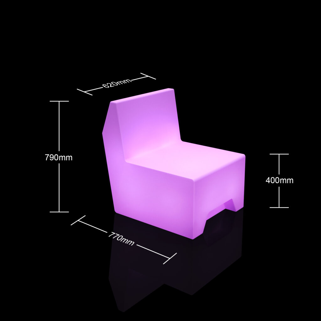 Straight Luminous Sectional Sofa with LED Light | Colorfuldeco