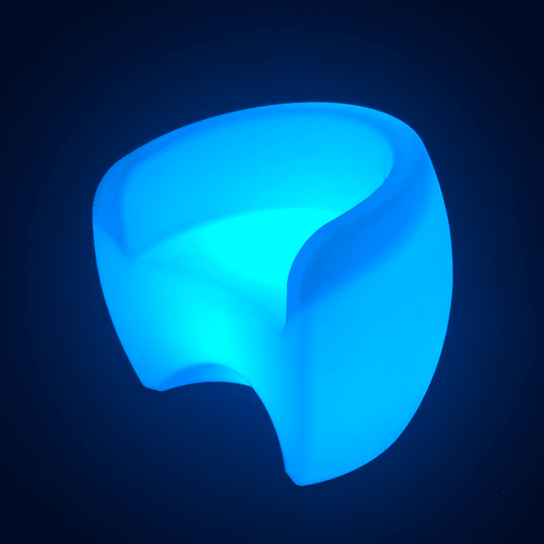 LED Light-up Plastic Light Armchair | Modern Sofa Chair