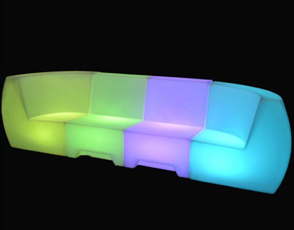 Corner LED Sectional Sofa with Light, Party Furniture | Colorfuldeco
