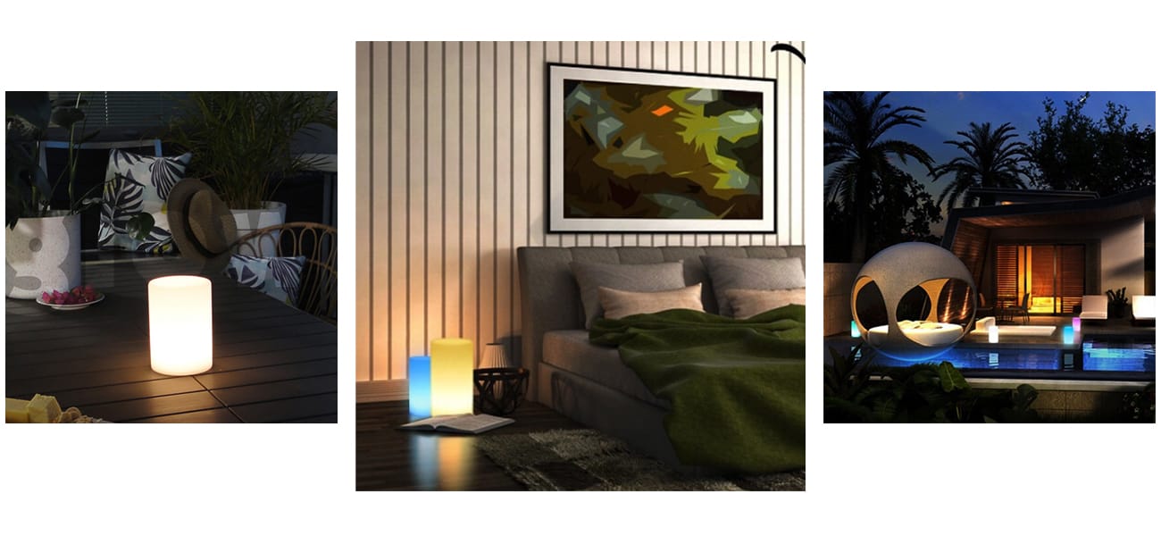 Best LED Glow Cylinder Mood Table Light Lamp | Colorfuldeco