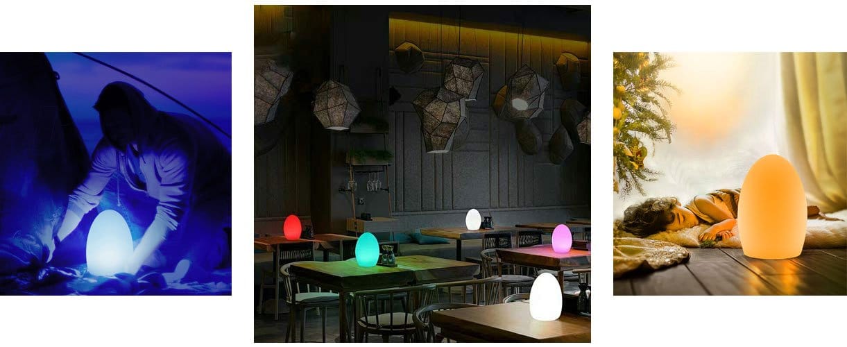 LED Egg Table Lamp | 7.5 Inches Mood Light Egg | Colorfuldeco