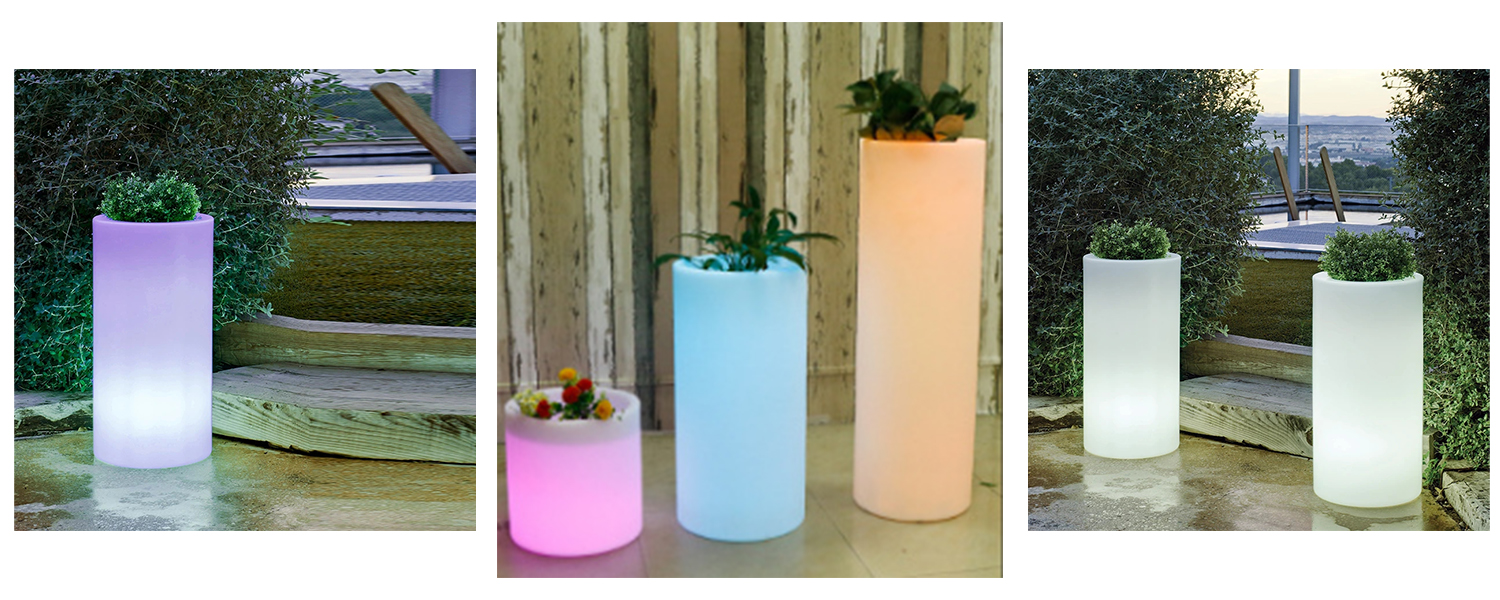LED Lighted Flower Plant Pots | For Indoor & Outdoor Use