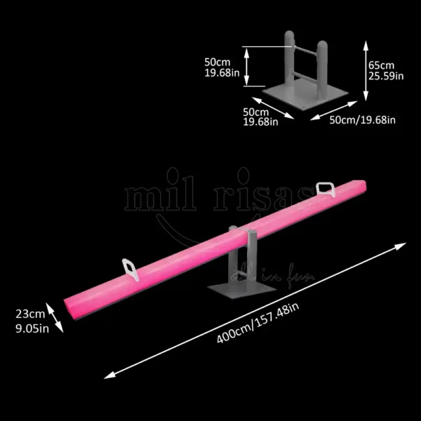 Heavy Duty LED Adult Seesaw | 4 m Outdoor Fun for Two Riders
