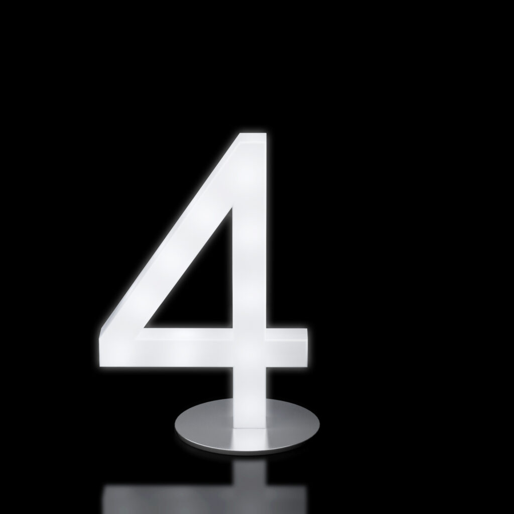 LED Light Numbers 4 | LED Numbers | Colorfuldeco