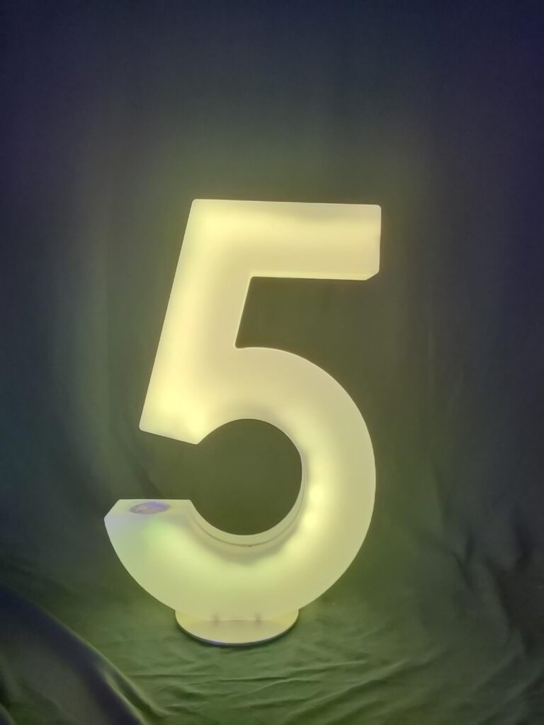 LED Light Numbers 5 | LED Numbers | Colorfuldeco