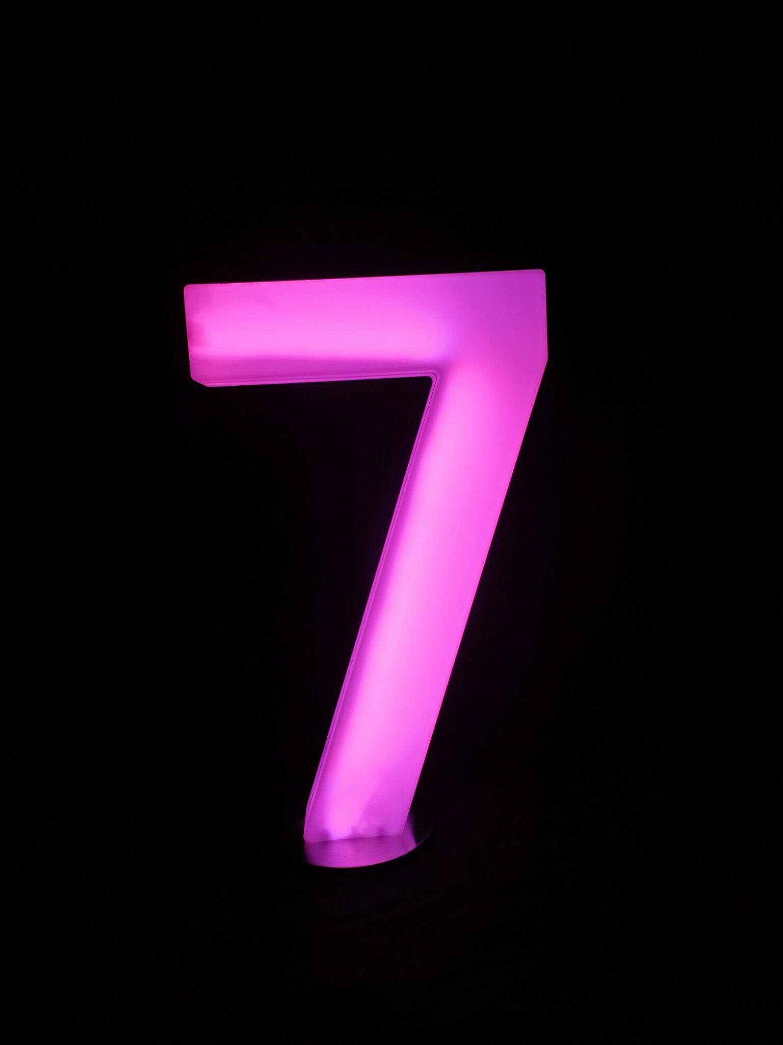 LED Light Numbers 7 | LED Numbers | Colorfuldeco