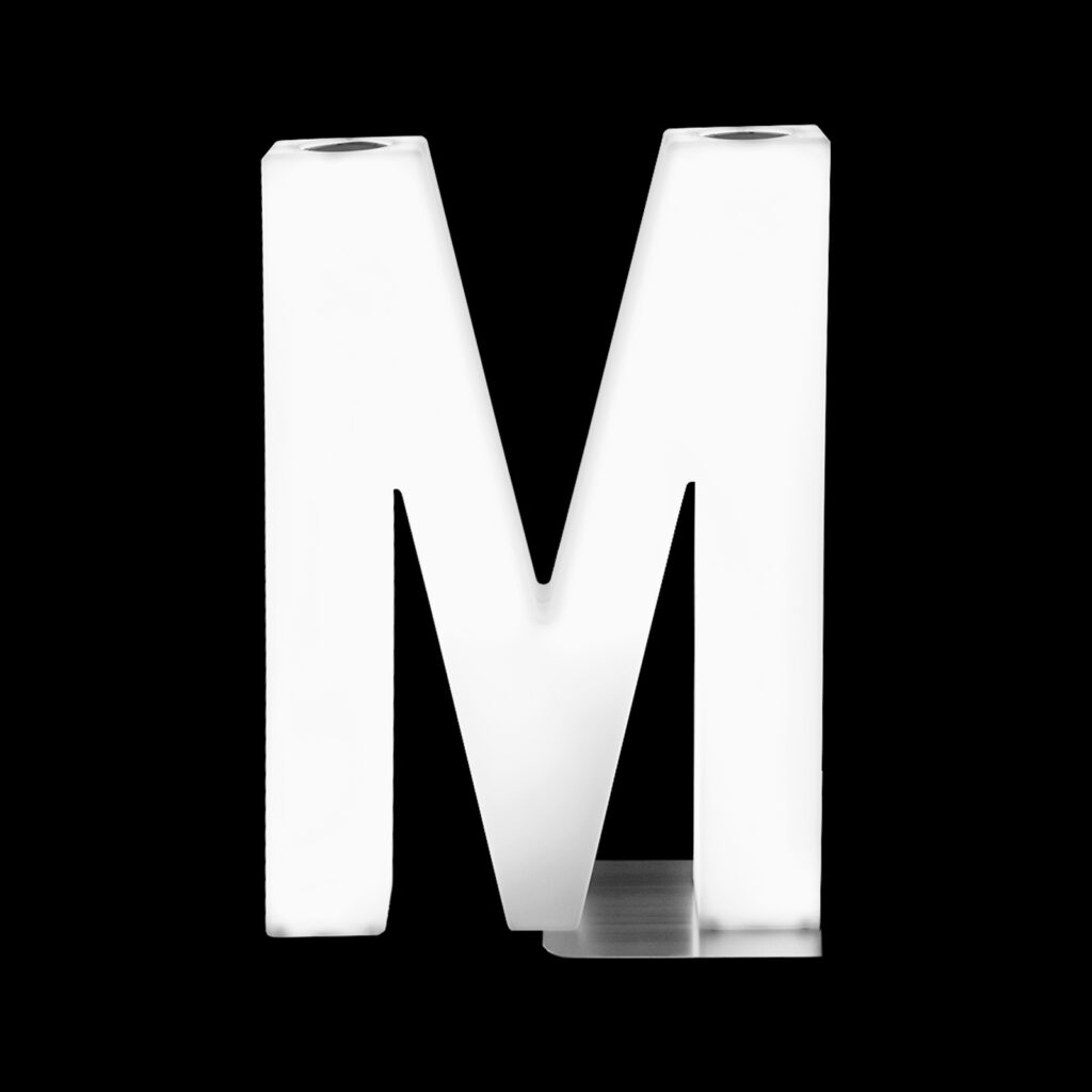 Letras iluminadas LED M | Letras con luz LED | Colorfuldeco