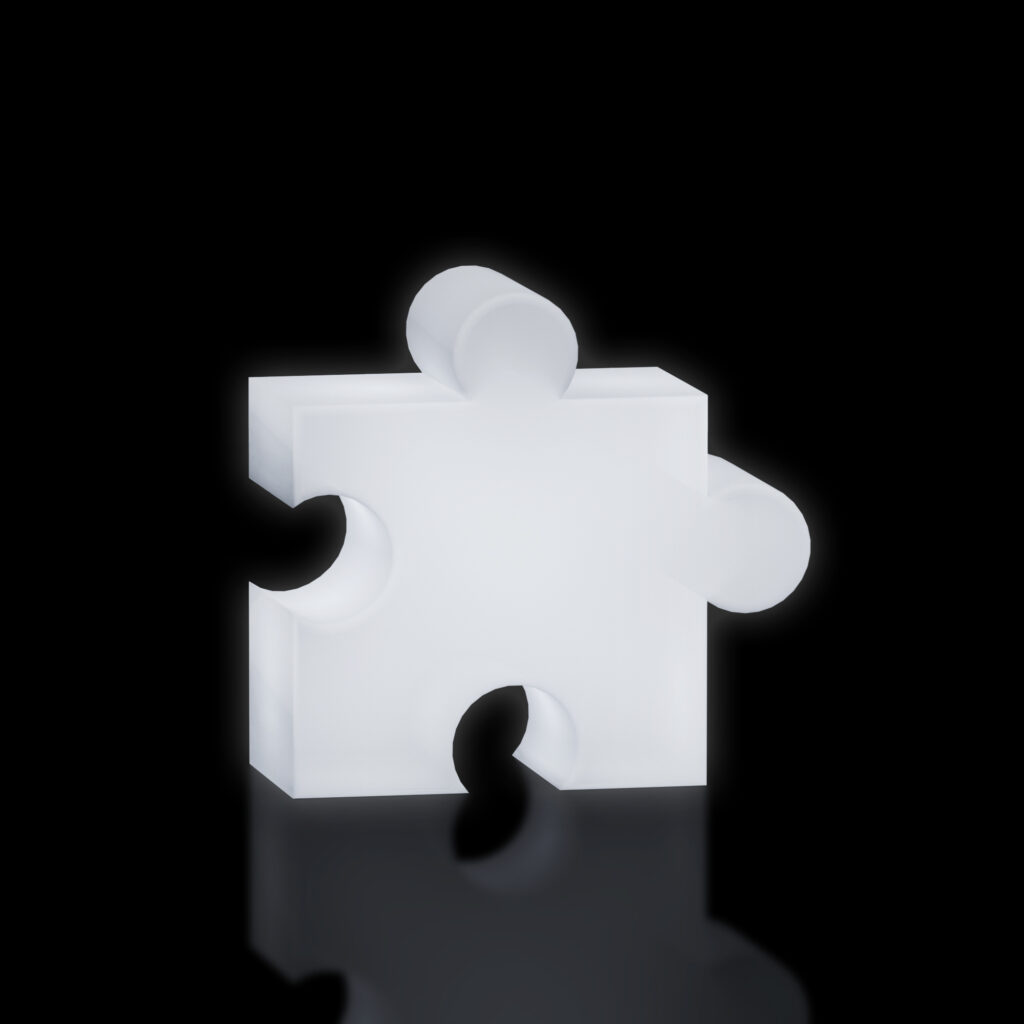 Cordless Lighting | Rechargeable LED Puzzle Piece | Colorfuldeco