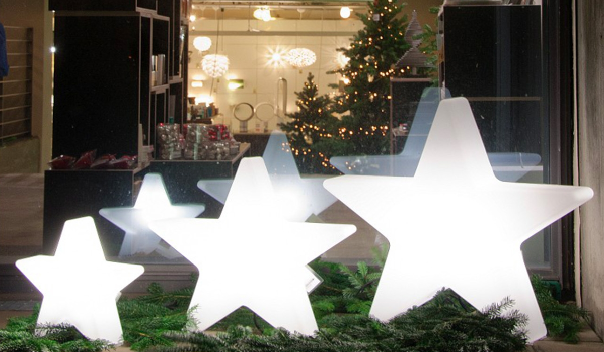 Light Up Star | Plastic Battery LED Star Lamp | Colorfuldeco