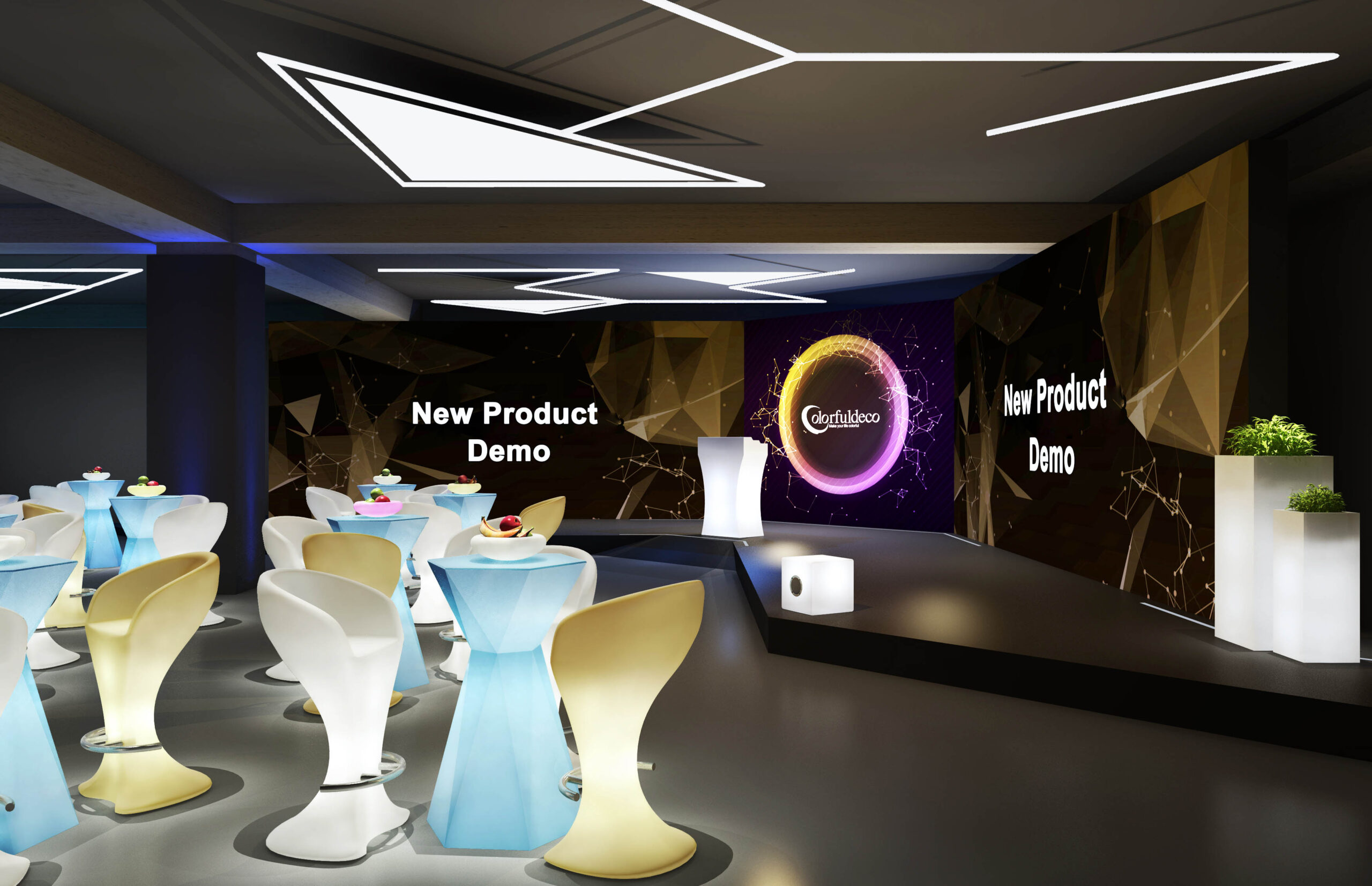 High-Tech LED Furniture | For Product Launch Event | Colorfuldeco