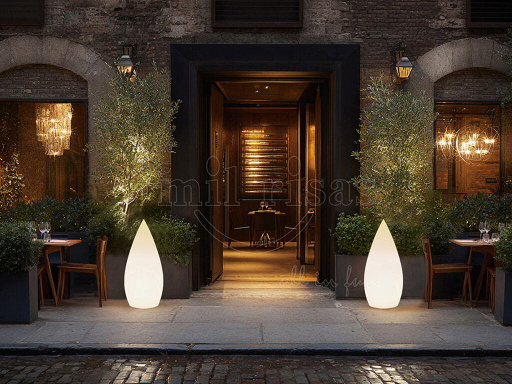 Outdoor Water Drop Floor Lamp | Elegant LED Landscape Light