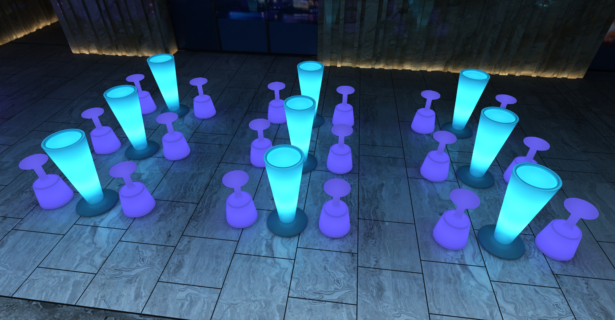 High-Tech LED Furniture | For Product Launch Event | Colorfuldeco