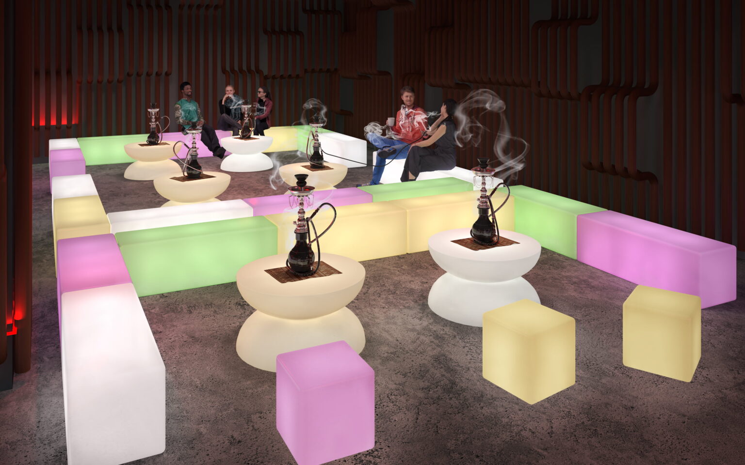 Hookah Lounge Furniture LED - Elevate Your Lounge Ambiance