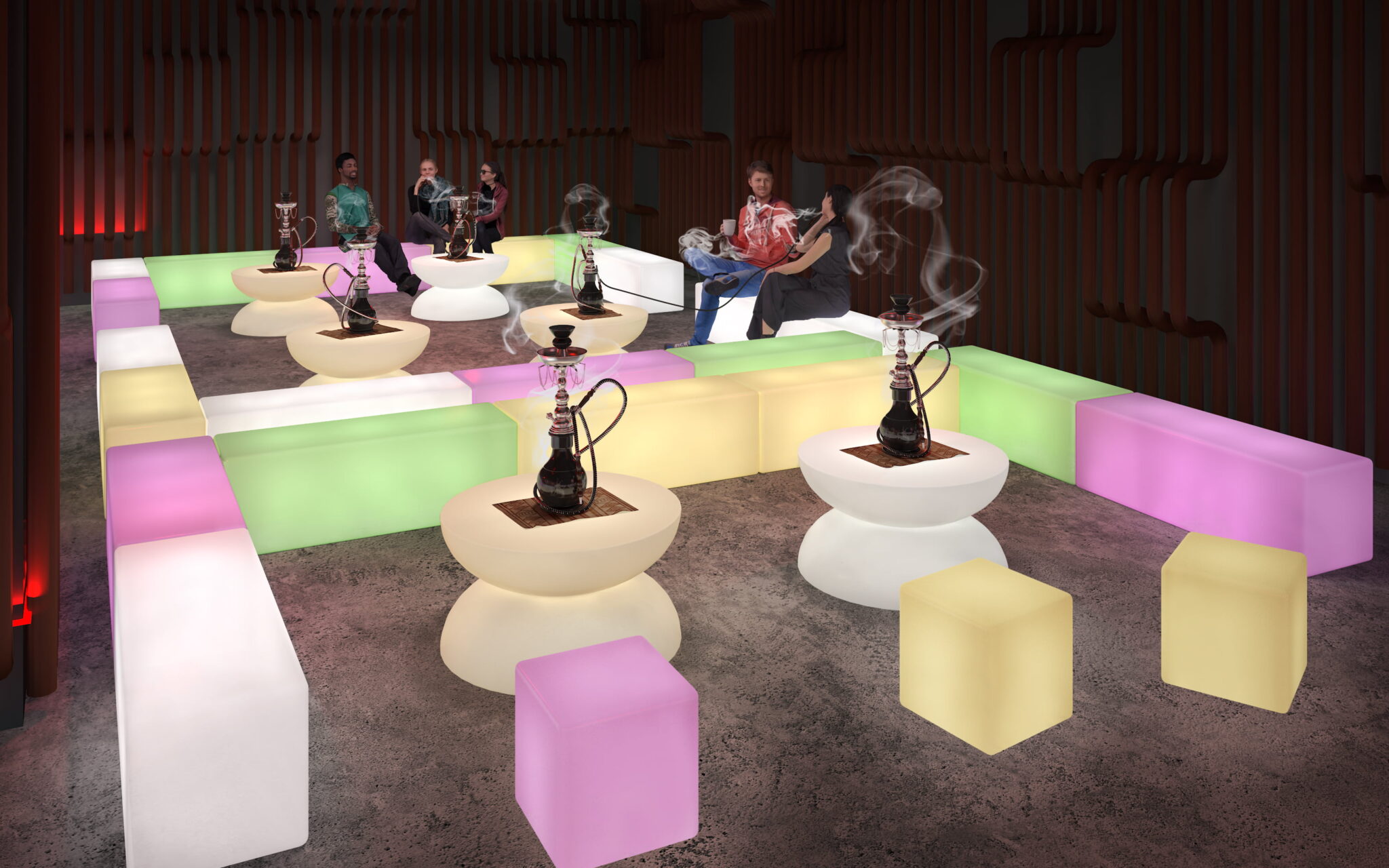 Hookah Lounge Furniture LED - Elevate Your Lounge Ambiance
