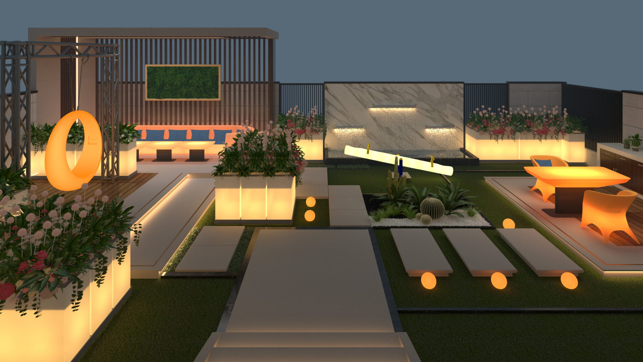 LED Illuminated Furniture | Park Place Entertainment | Colorfuldeco