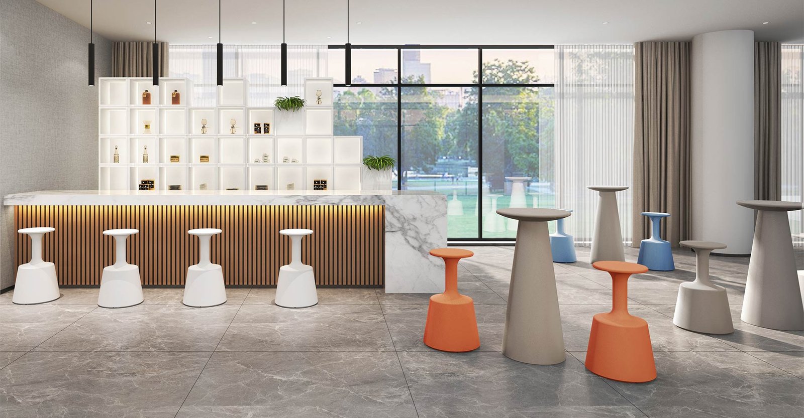 LED Cocktail Drink Table and 2 Stools | Colorfuldeco