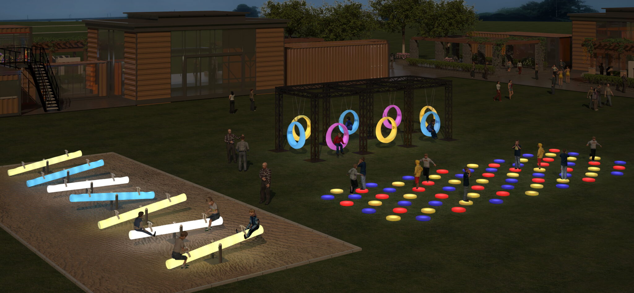 Glowing Outdoor Play Items | Transforming Jeddah Events Project