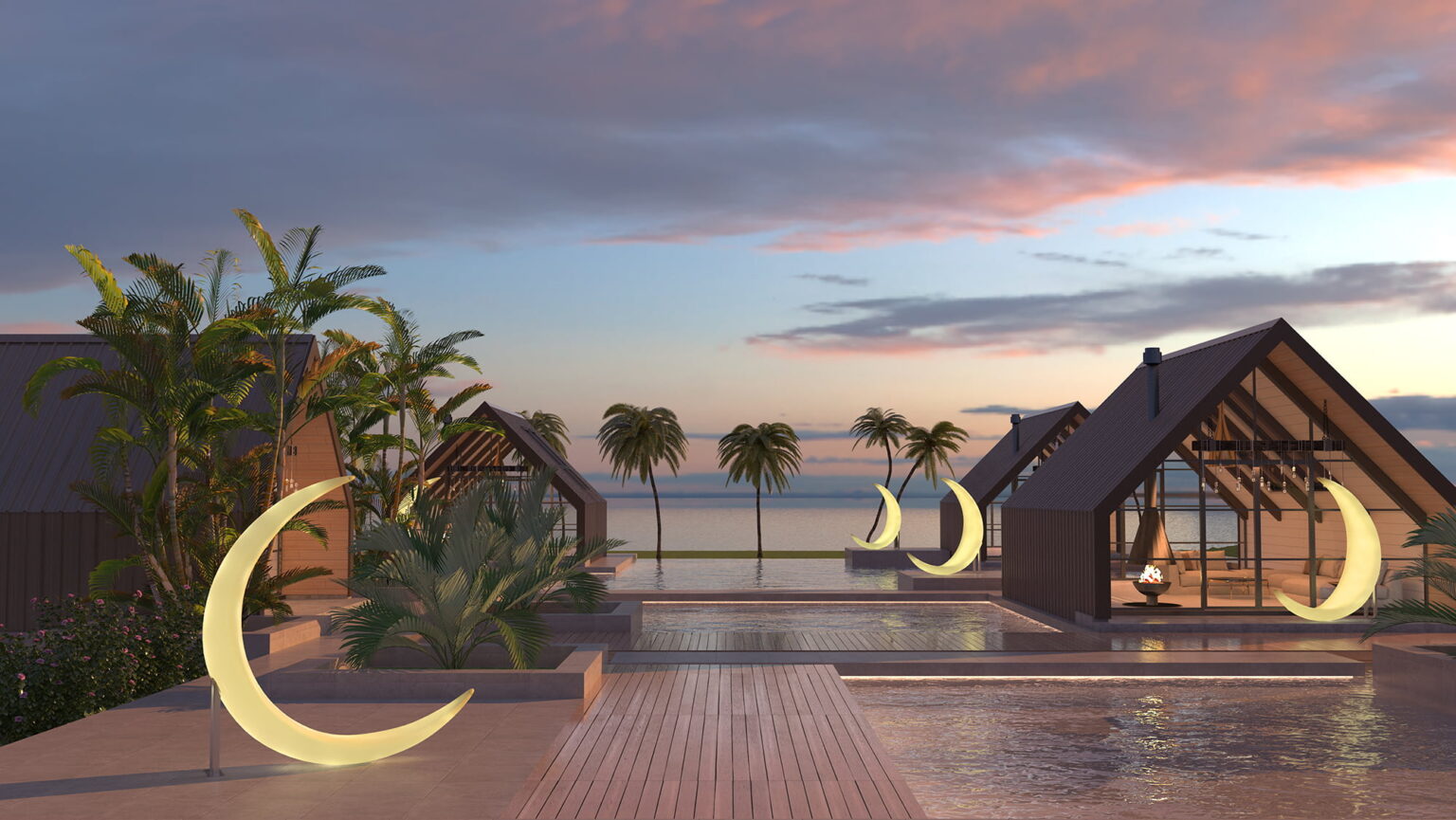 Durable LED Furniture Outdoor for Seashore Resort | Colorfuldeco