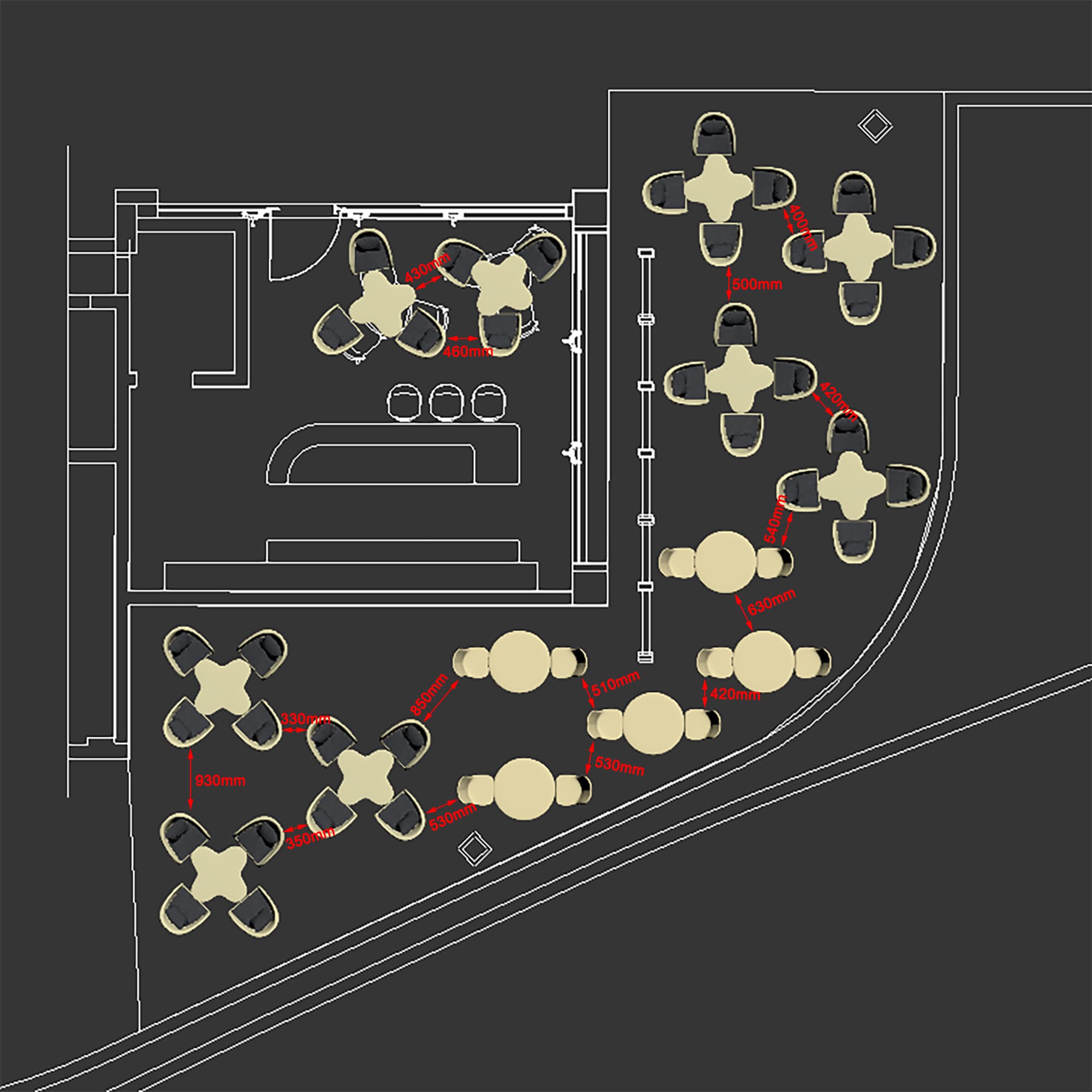 LED Furniture For Cafe Shop | Transform Ambiance | Colorfuldeco