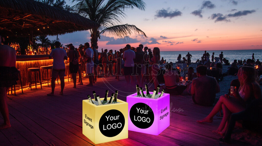 Individualized LED Wine Chiller Bucket | Shining Your Brand