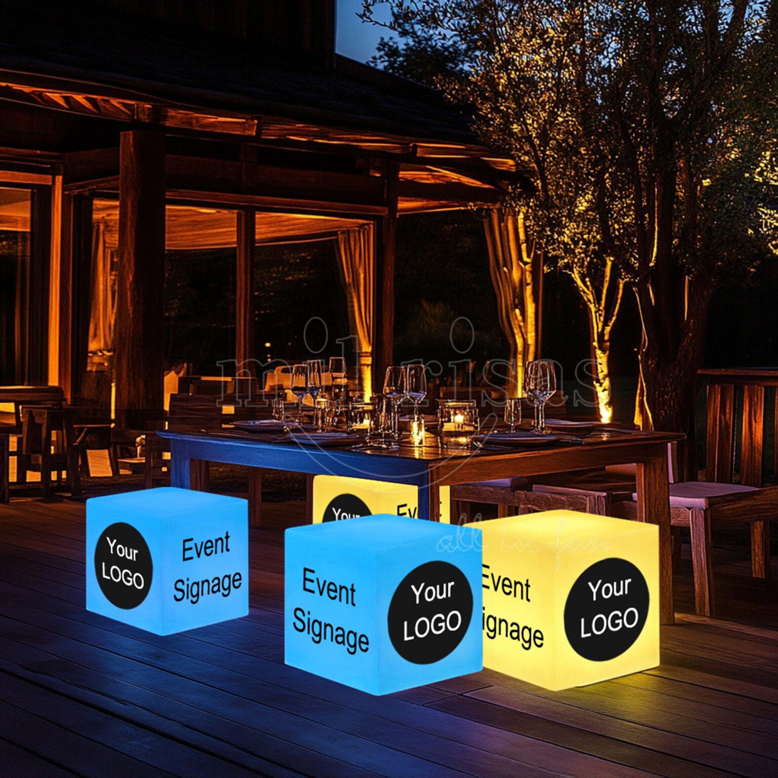 Custom Lamp Glow Cubes | Vibrant LED Lights for Events & Décor