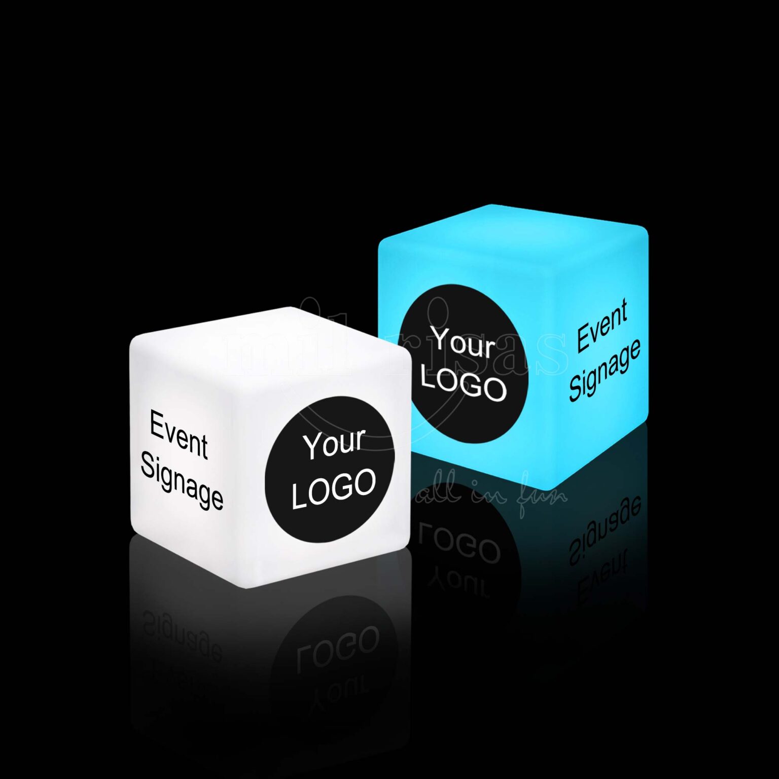 Custom Lamp Glow Cubes | Vibrant LED Lights for Events & Décor
