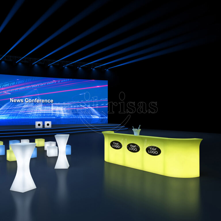 Custom LED Curved Bar Counter | Memorable Brand Experience