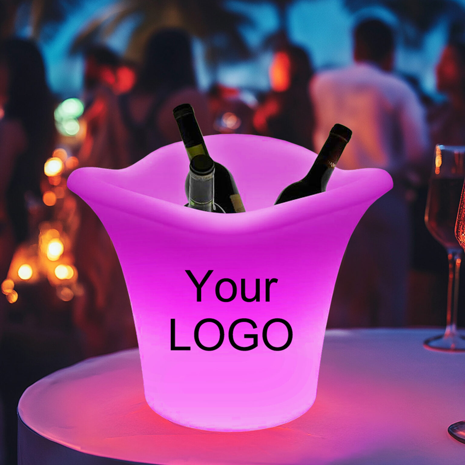 LED Wine Ice Bucket with Tailored Logo | Elevate Your Impact