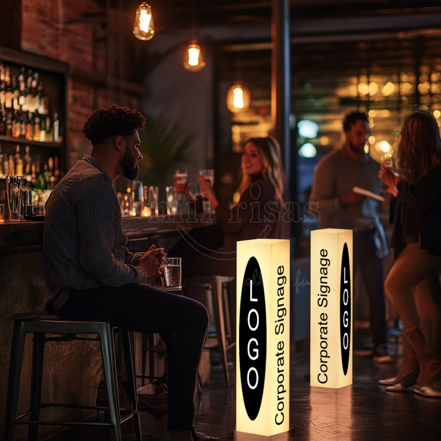 Personalized Lights Column Light | Elevate Your Brand's Impact