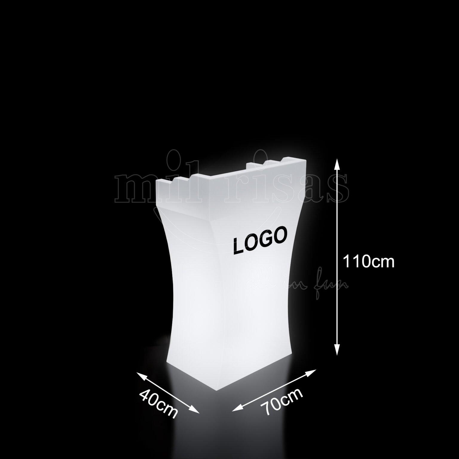 Personalized LED Lighted Podium | Highlight Your Brand Identity