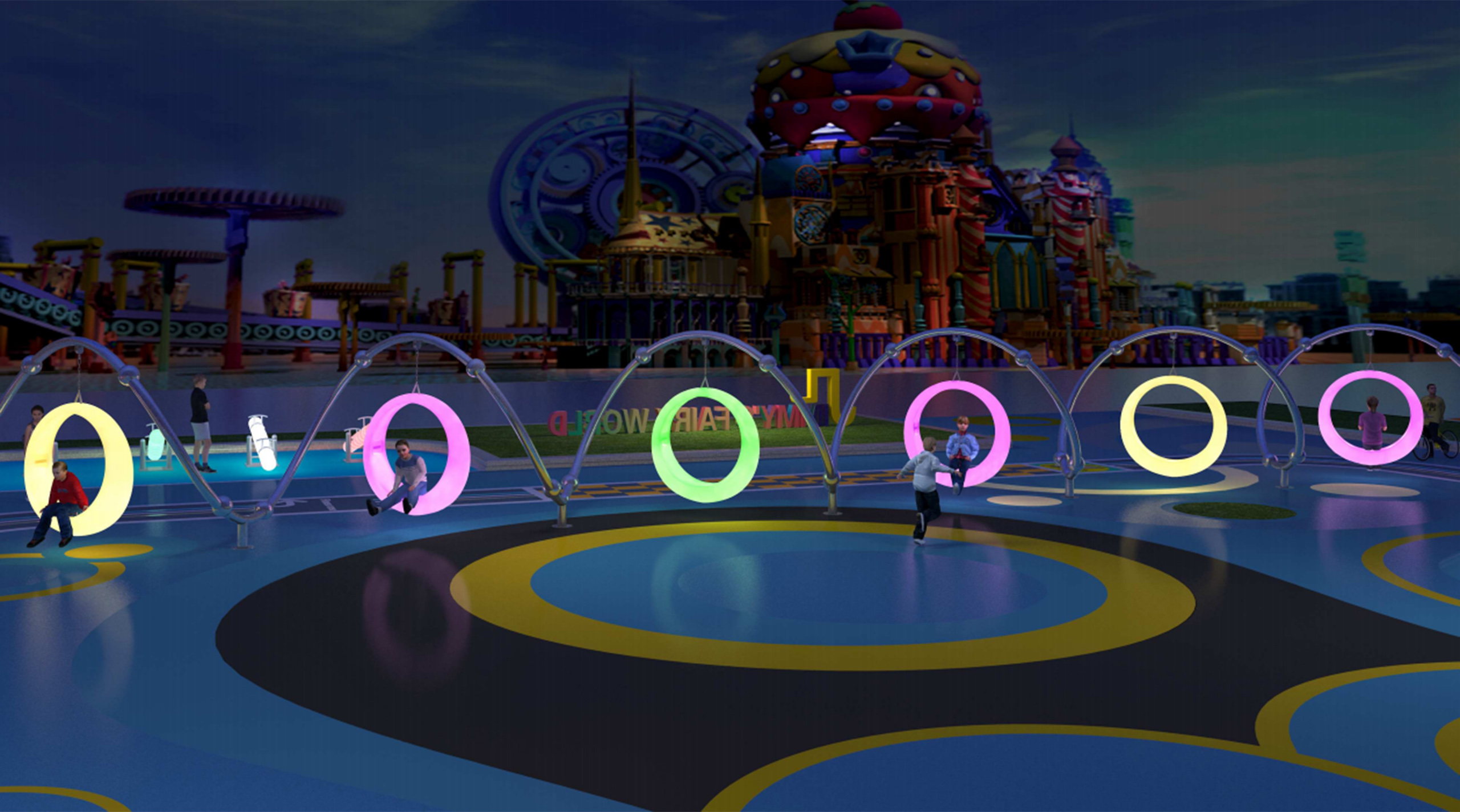 Columpio circular iluminado | Un elemento destacado ideal para ...