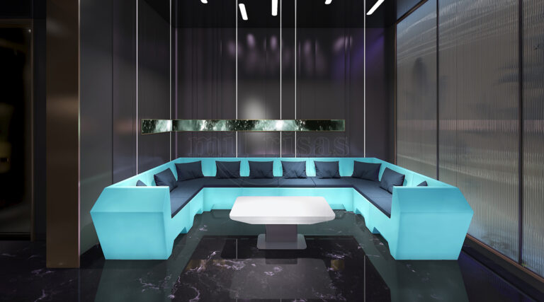 Exclusive VIP Lounge Area Design | LED Seating & Lighting